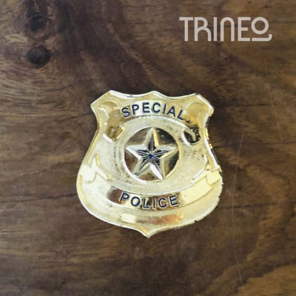 PLACA POLICE (METAL) | Trineo Rental